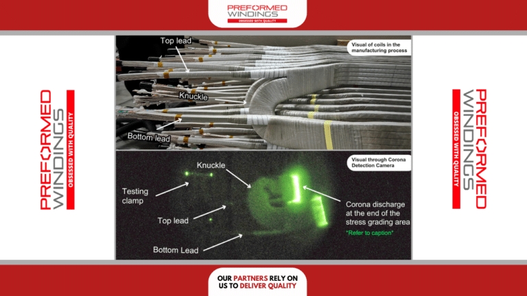 Production Coil vs Coil through a Corona Detection Camera - Preformed ...